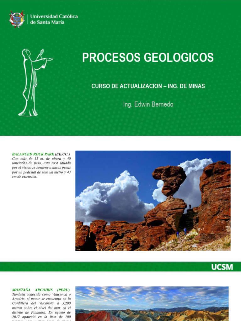 Sesion 03 - Procesos Geologicos | PDF | Roca (geología) | Volcán