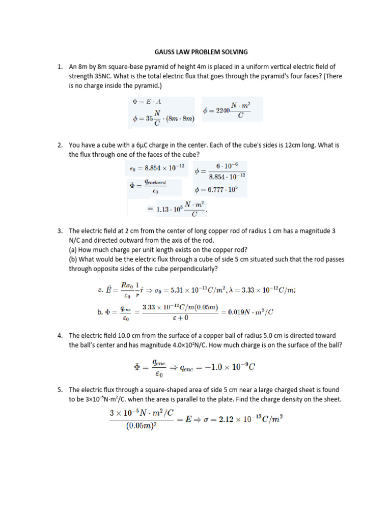 Gauss Couloumb | PDF | Science & Mathematics