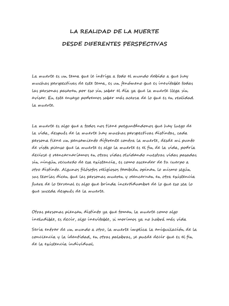 La Realidad de La Muerte | PDF