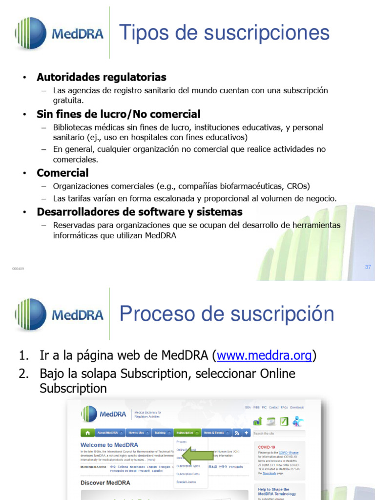 Suscripción Meddra | PDF