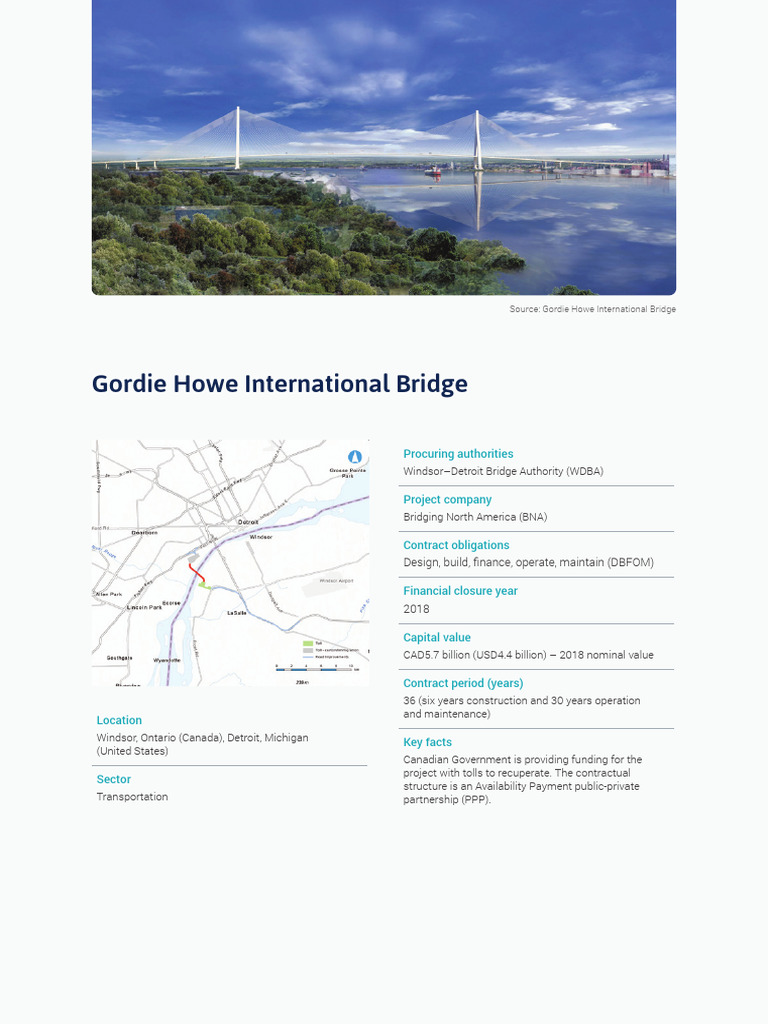 Gordie Howe Bridge Operation Manual | PDF | Public–Private Partnership ...