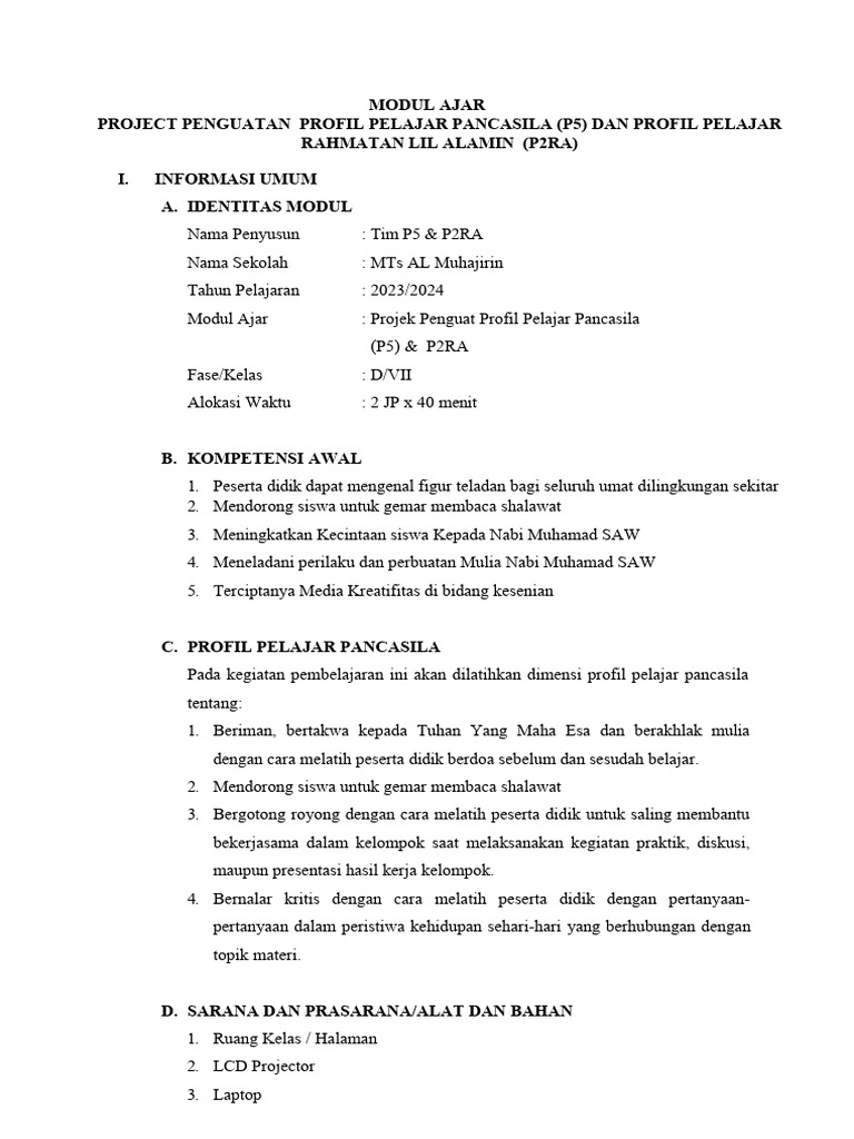 Modul P5 & P2 RA | PDF