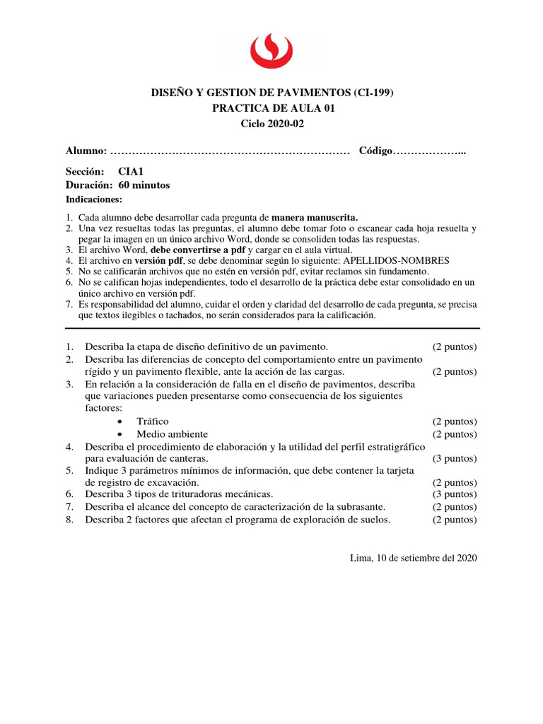 PC1 Cia1 DGP 2020-2 | PDF | Informática