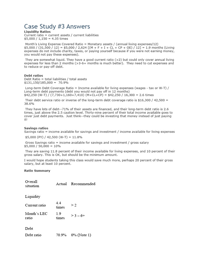 Case Study | PDF | Debt | Wealth