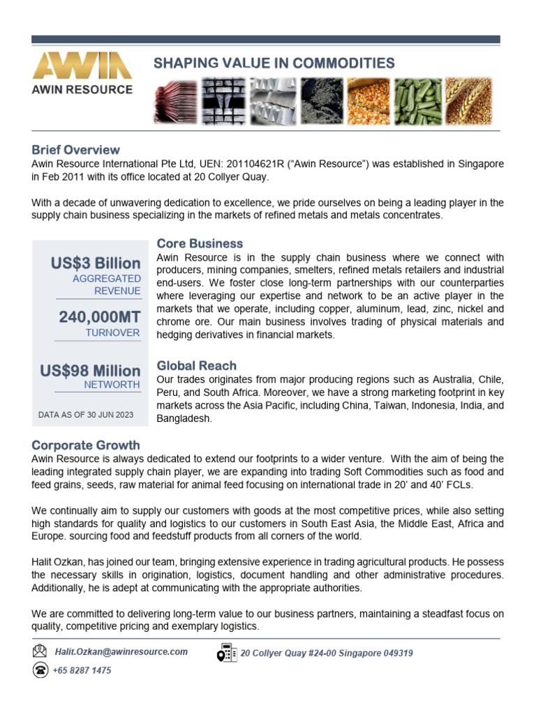 Intro - Awin - Agri - Desk | PDF | Trade | Logistics