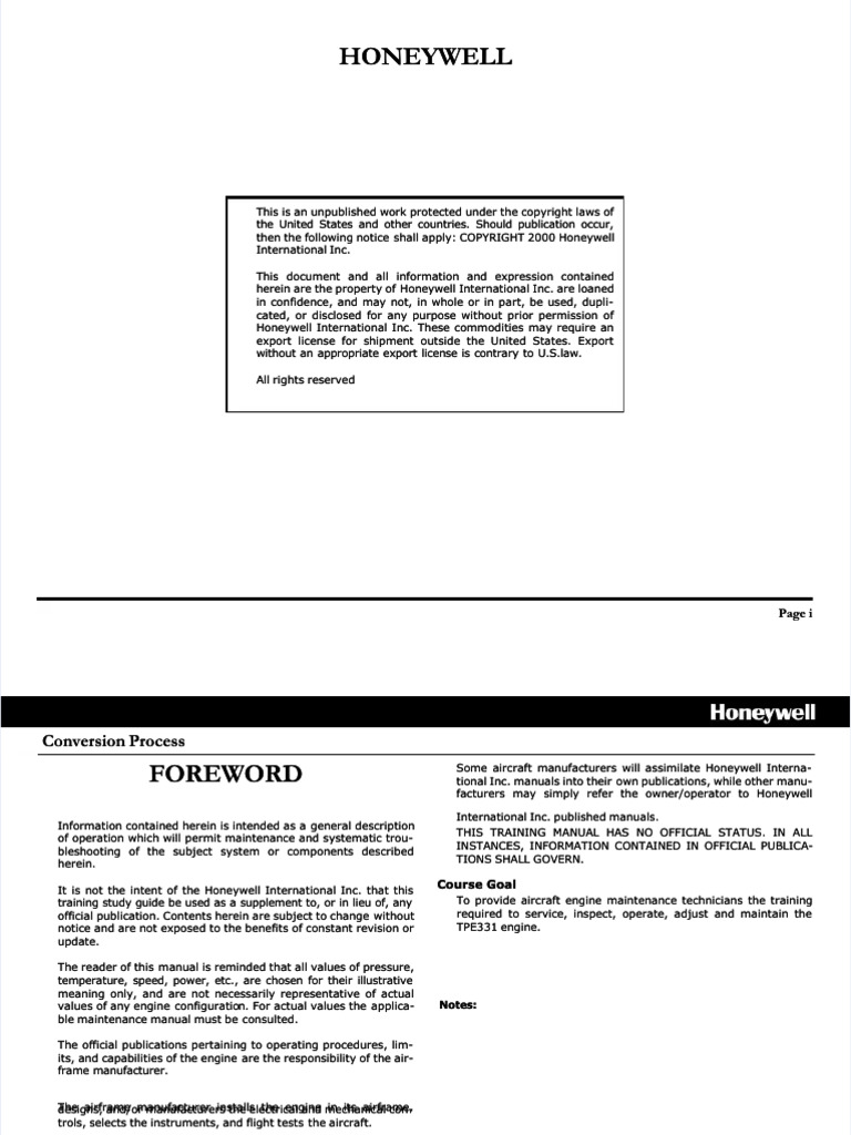Tsg134 Tpe331 Training Manual 2 | PDF | Technology & Engineering