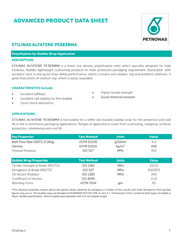 Etilinas PE3838MA | PDF