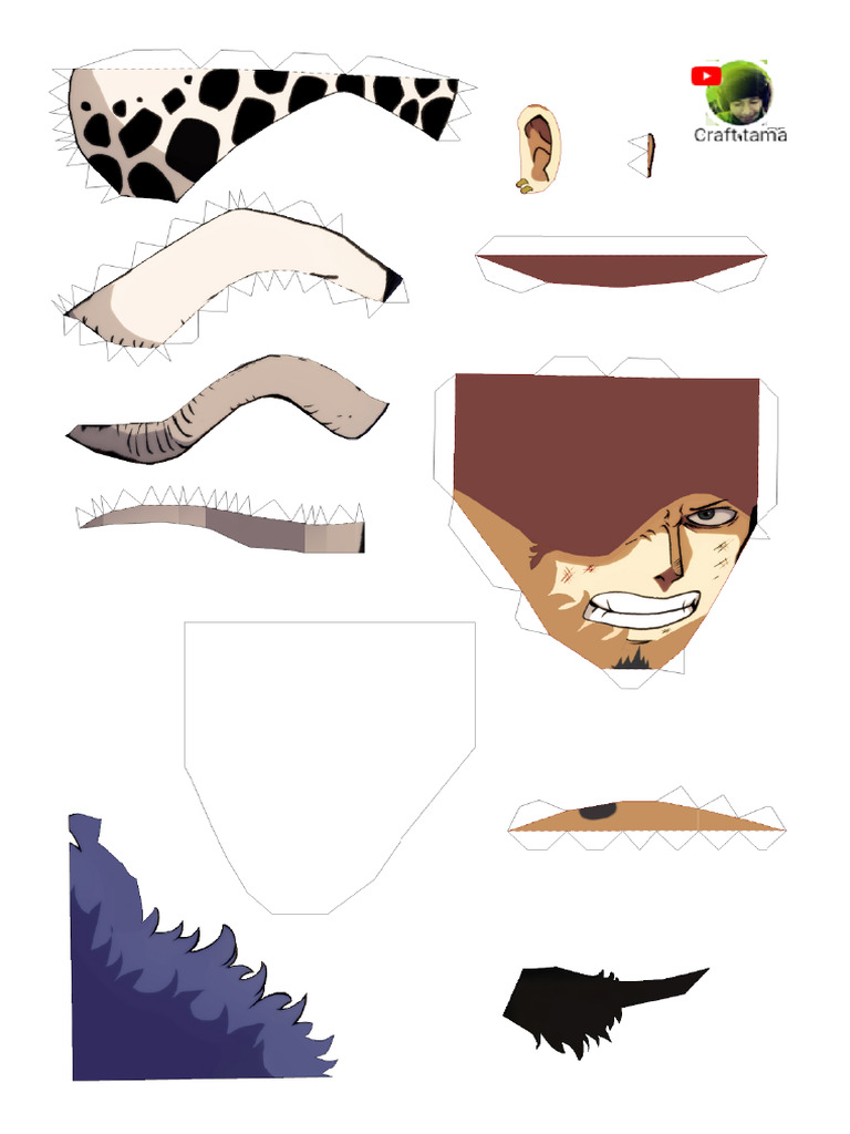 Papercraft wanted trafalgar law - craft tama | PDF