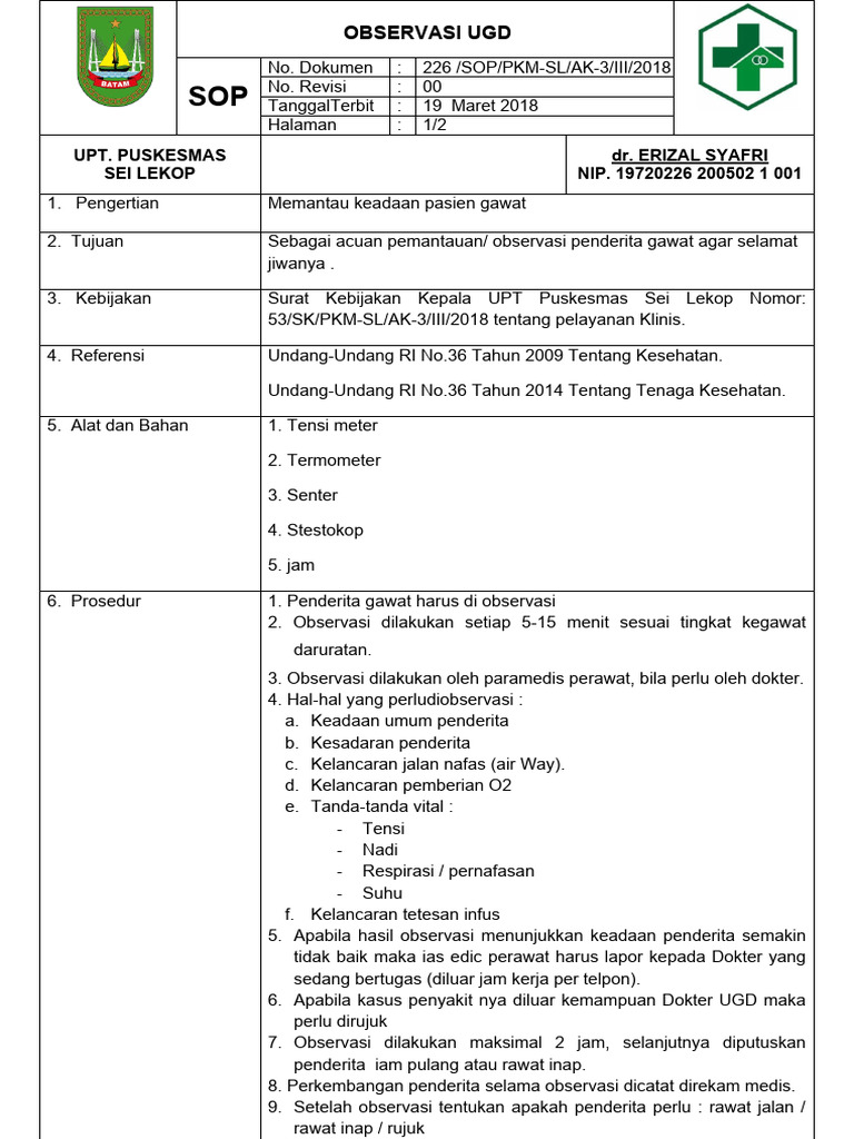 Observasi Ugd | PDF