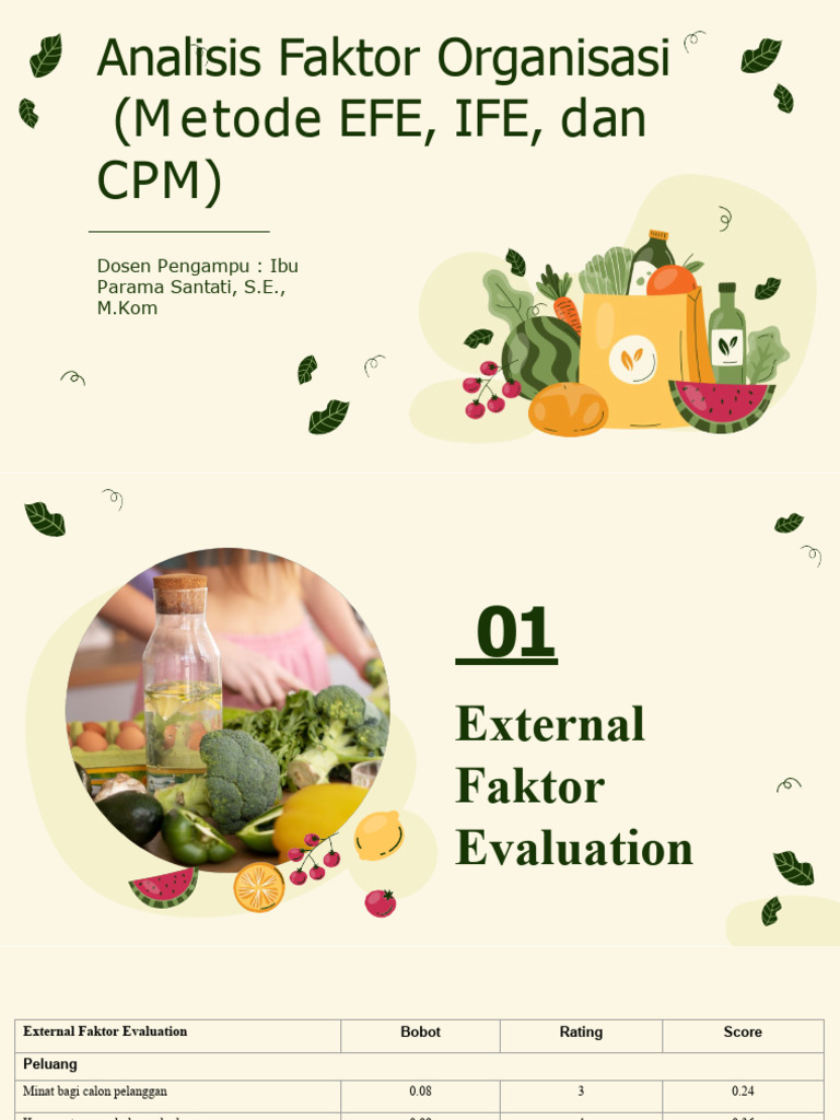 EFE CPM IFE SWOT QSPM Manajemen Strategik | PDF