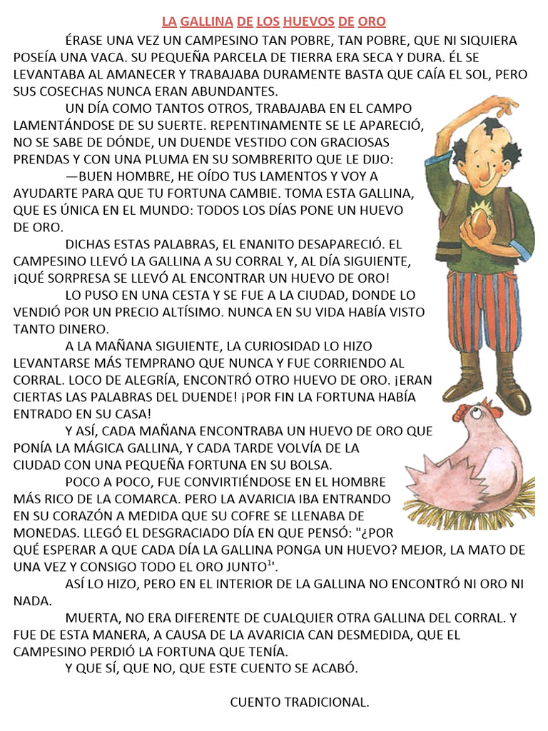 La Gallina de Los Huevos de Oro Imp | PDF | Pollo