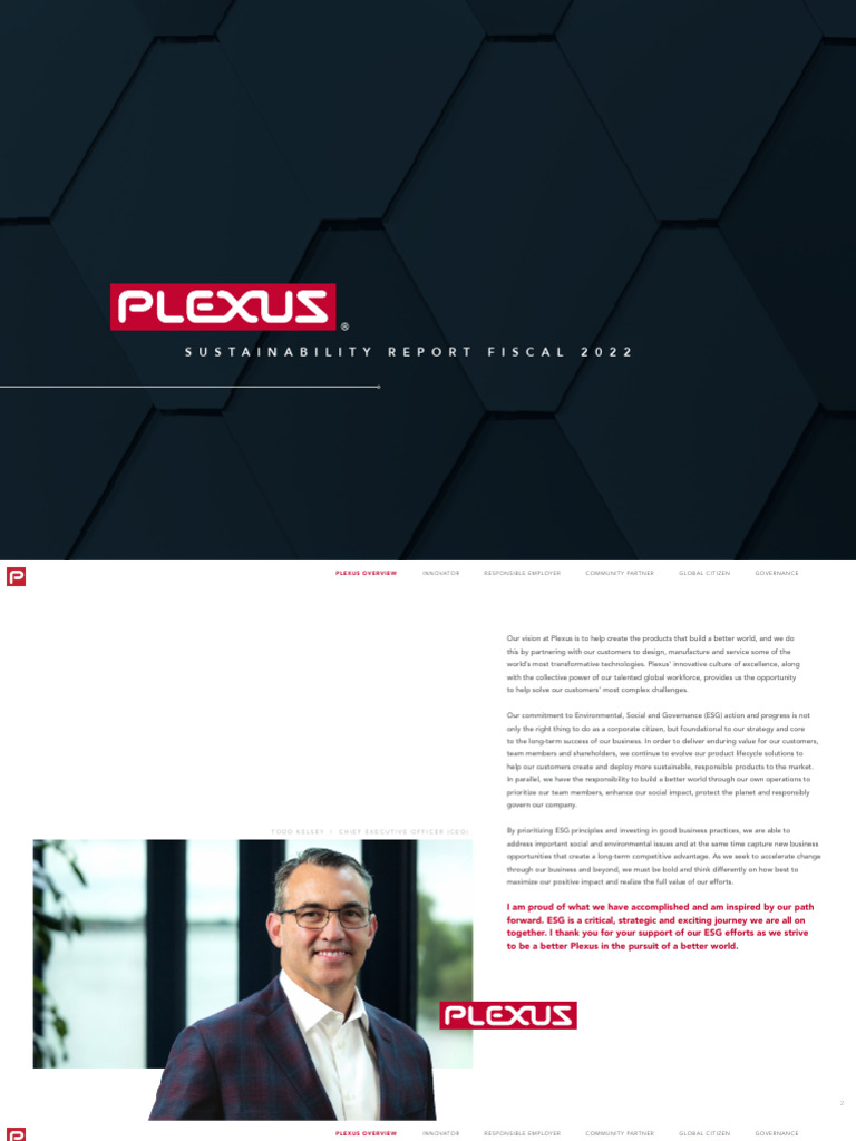 Plexus Corp Sustainability Report Fiscal 2022 | PDF