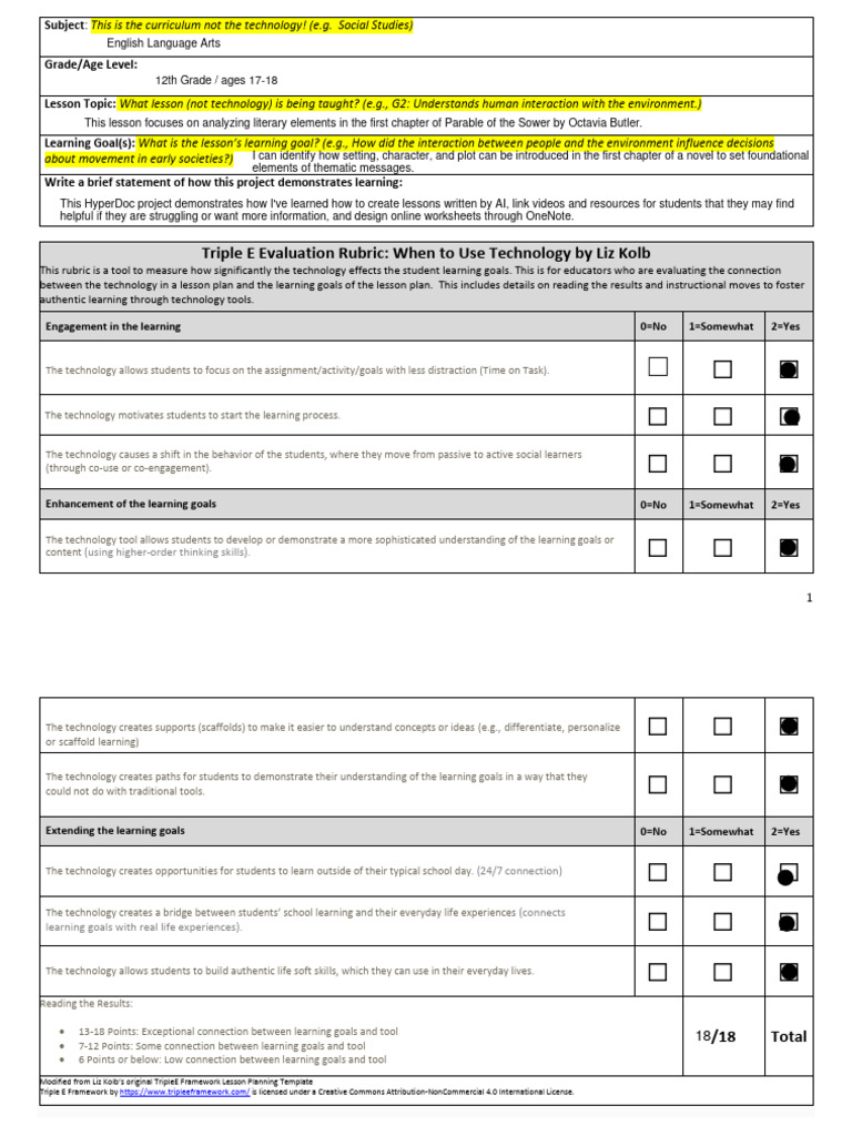 Reflecting On Tech Form Hyperdoc | PDF | Learning | Information