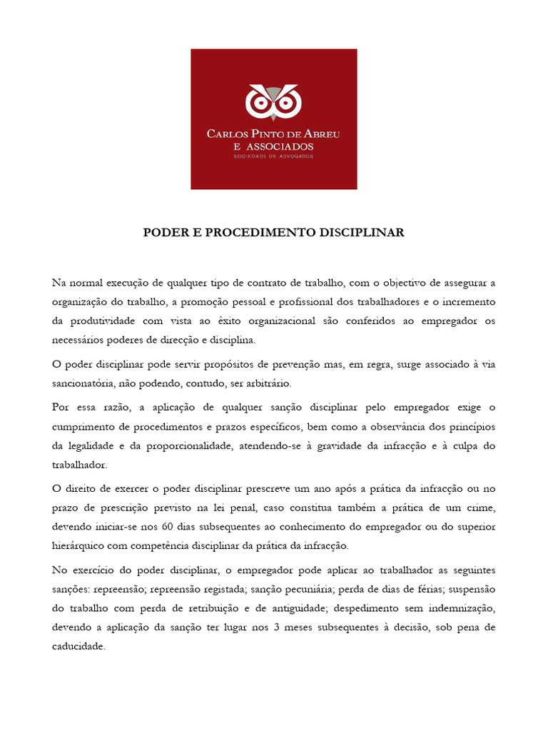 54 Societario Processo Disciplinar | PDF