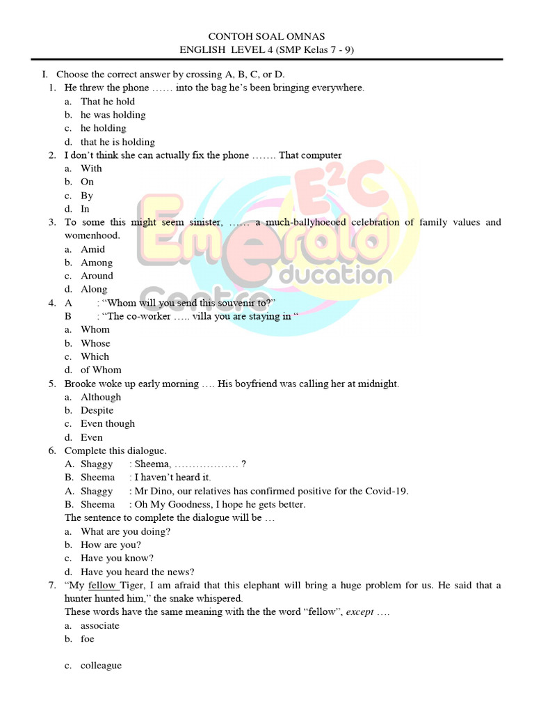 Omnas Contoh Soal e 4 | PDF