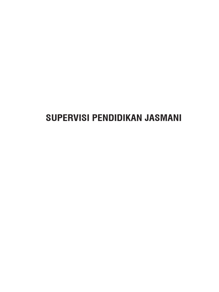 Supervisi Pendidikan Jasmani | PDF