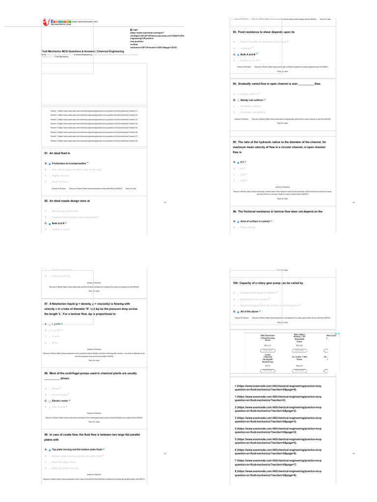 fluid-mechanics-mcq-questions-answers-chemical-engineering-page-10