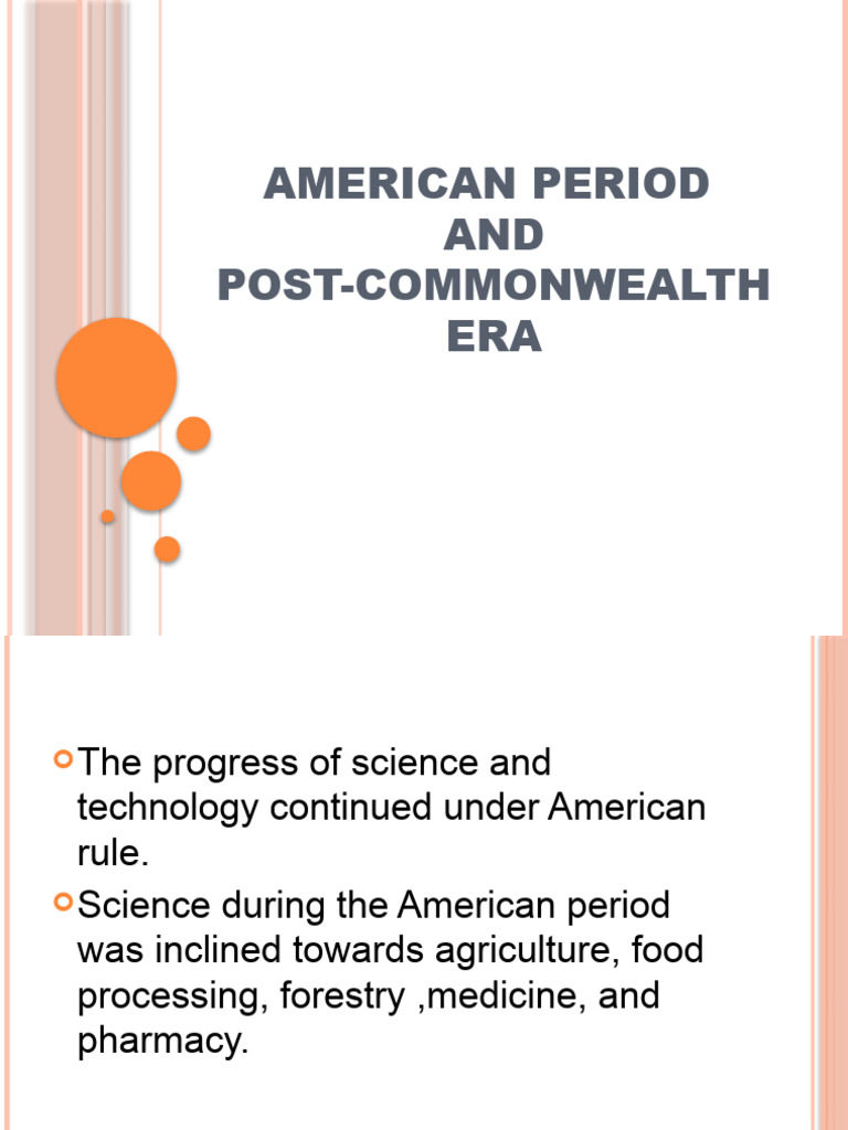 American Period and Post Commonwealth Era | PDF