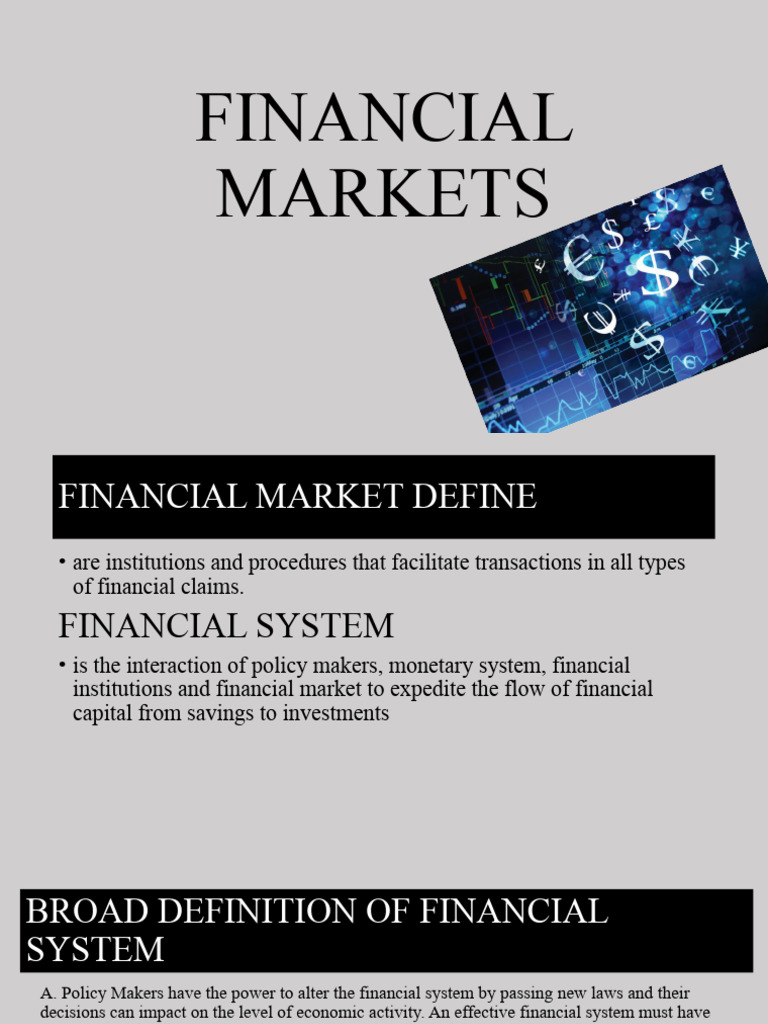 Financial Markets 1 | PDF | Securities (Finance) | Financial Markets