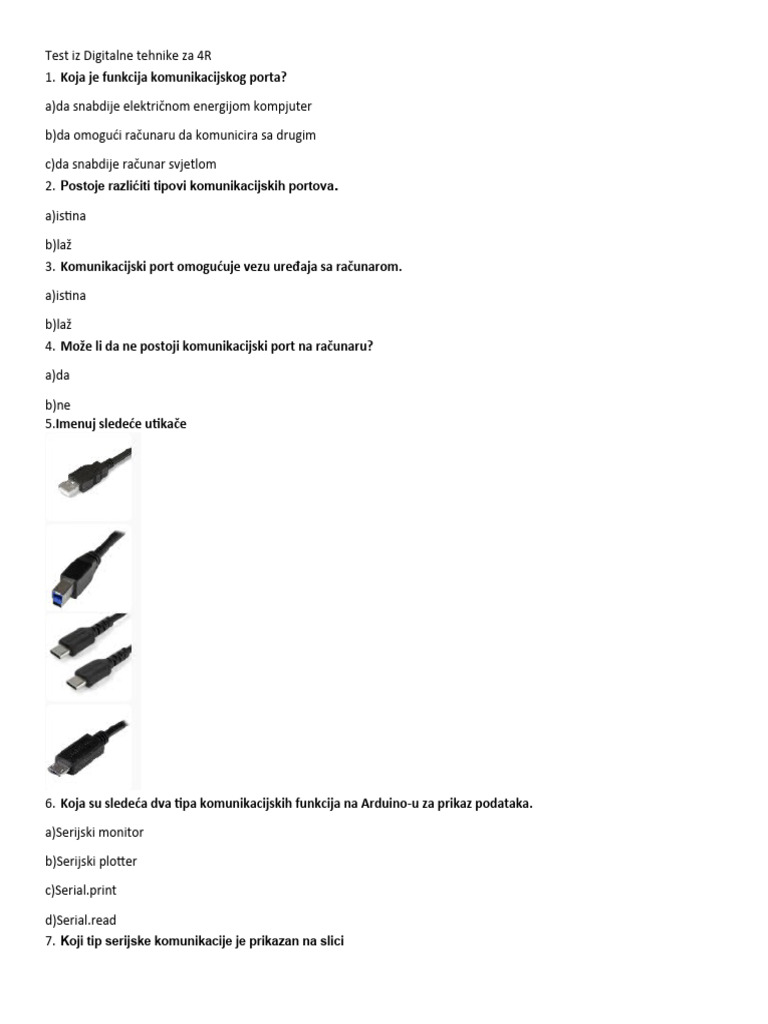 Test Iz Digitalne Tehnike Za 4R | PDF