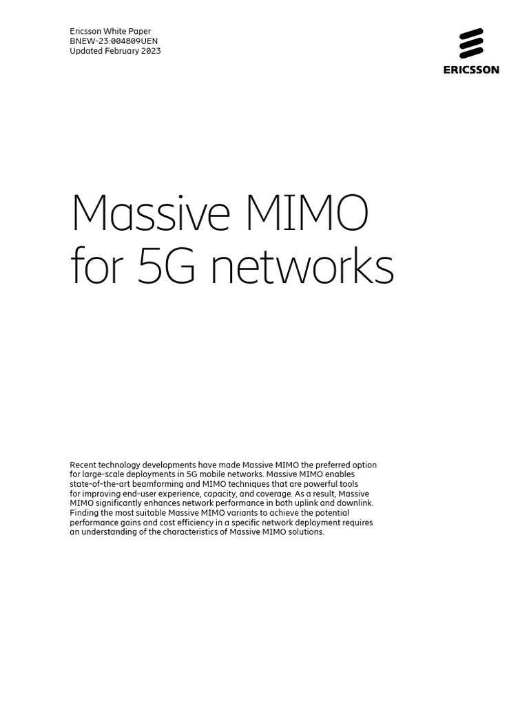 Massive Mimo For 5g Networks | PDF