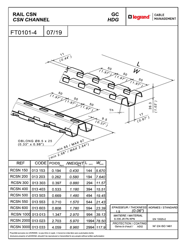 Cablofil RCSN300 | PDF