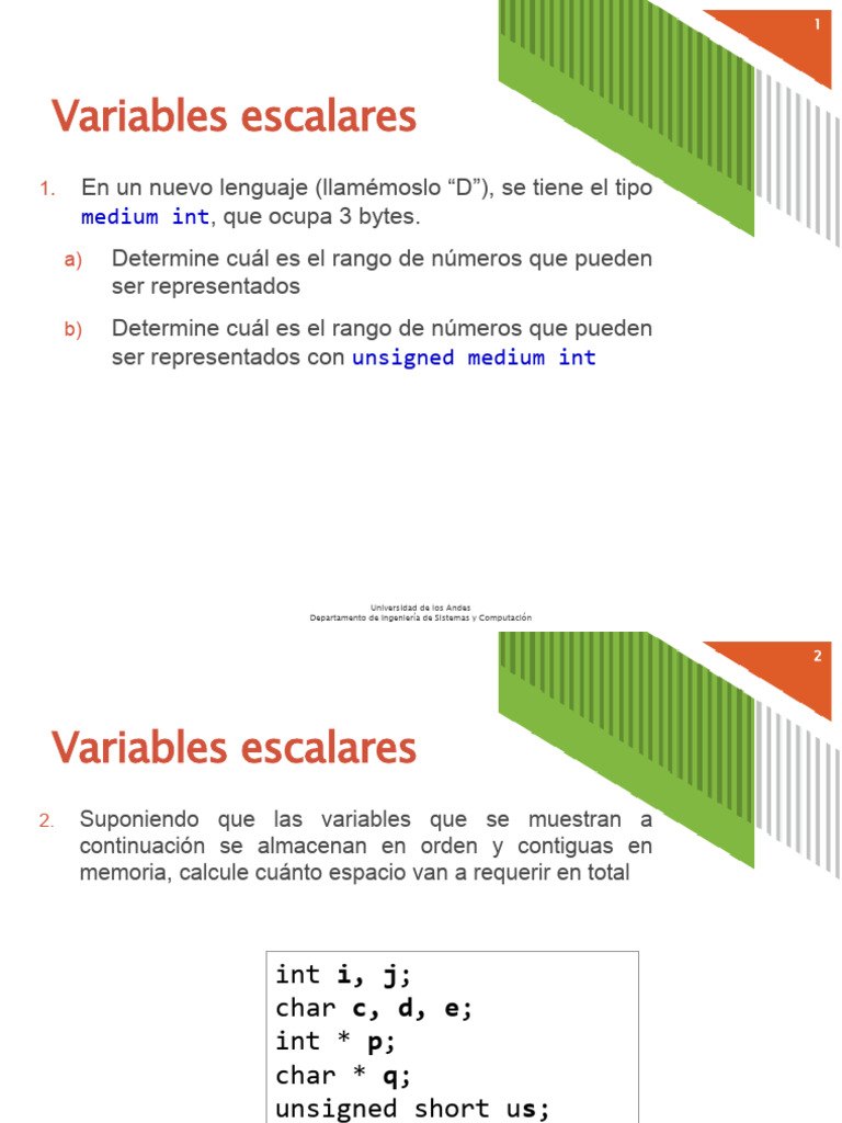 04 A Variables De Tipos De Datos Escalares Ejercicios Pdf
