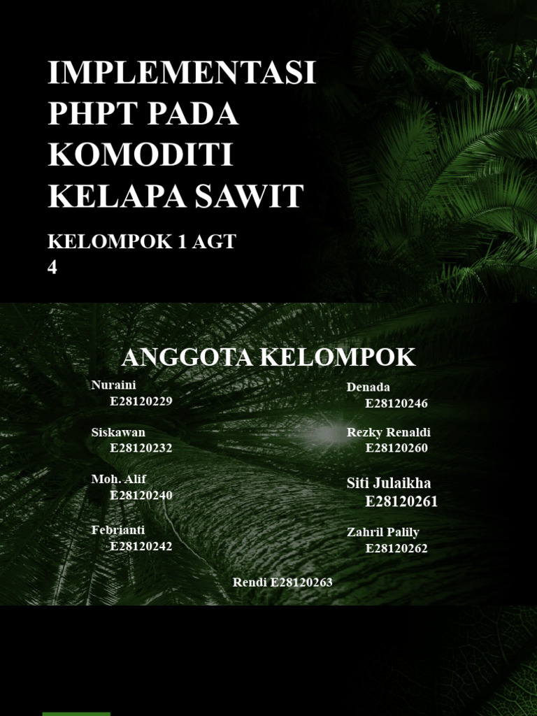 Implementasi PHPT Kelapa Sawit | PDF | Pengembangan Diri | Kesehatan Holistik