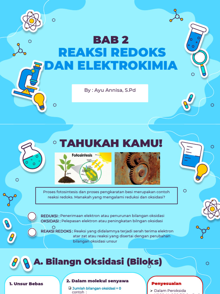 Reaksi Redoks dan Elektrokimia Dasar | PDF