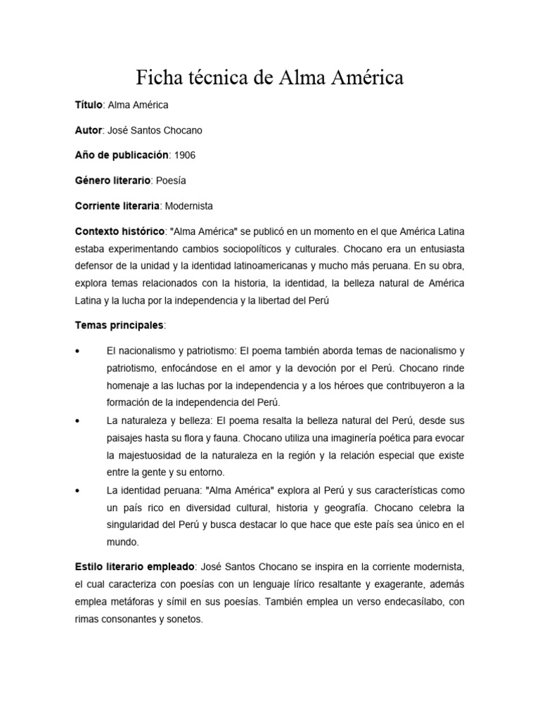 Alma América | PDF