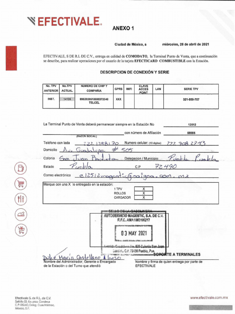 Anexo 1 Efectivale | PDF