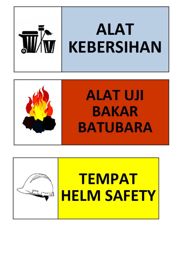 Label Alat Kebersihan | PDF