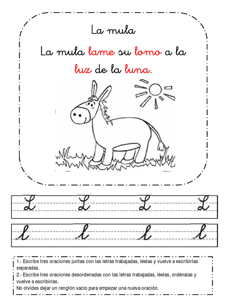 FICHA de COMU Texto Letra Inversa S-L - Letra Planas | PDF