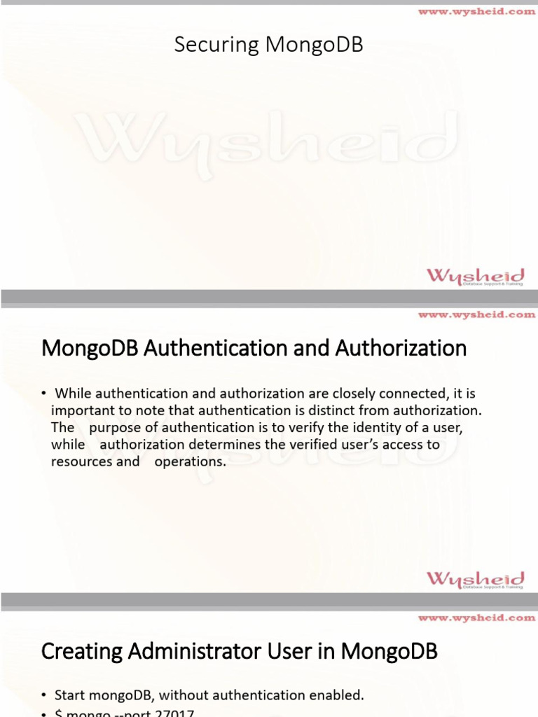 Securing MongoDB | PDF | Superuser | Databases