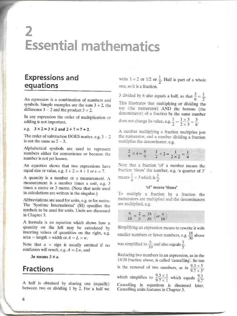 Essential Mathematics 1 | PDF