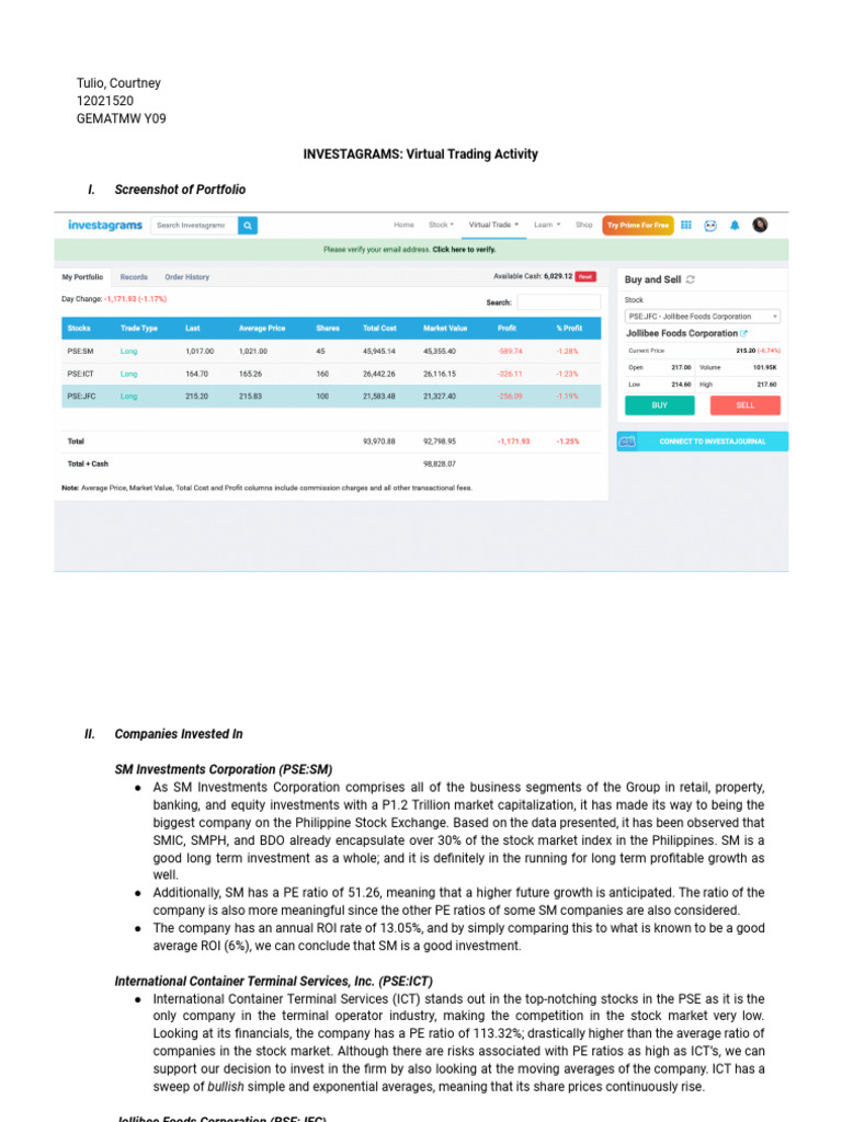 (GEMATMW) Investagrams | PDF | Investing | Price–Earnings Ratio (GEMATMW) Investagrams | PDF | Investing | Price–Earnings Ratio
