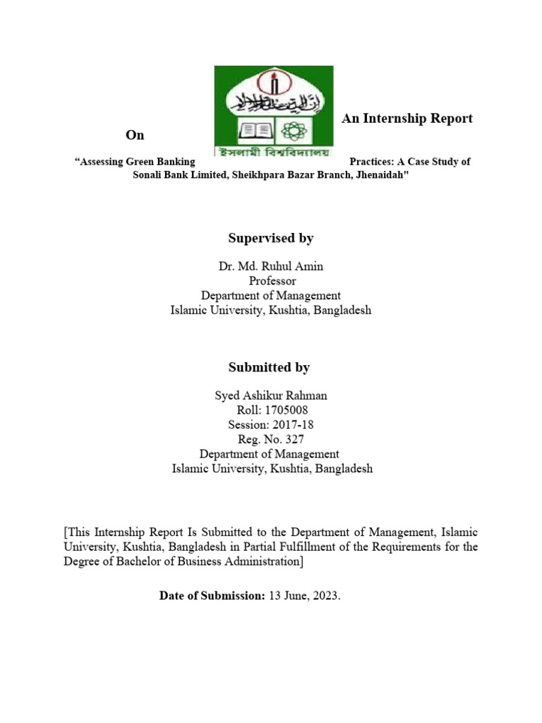 Syed Ashik Final Report | Download Free PDF | Banks | Risk