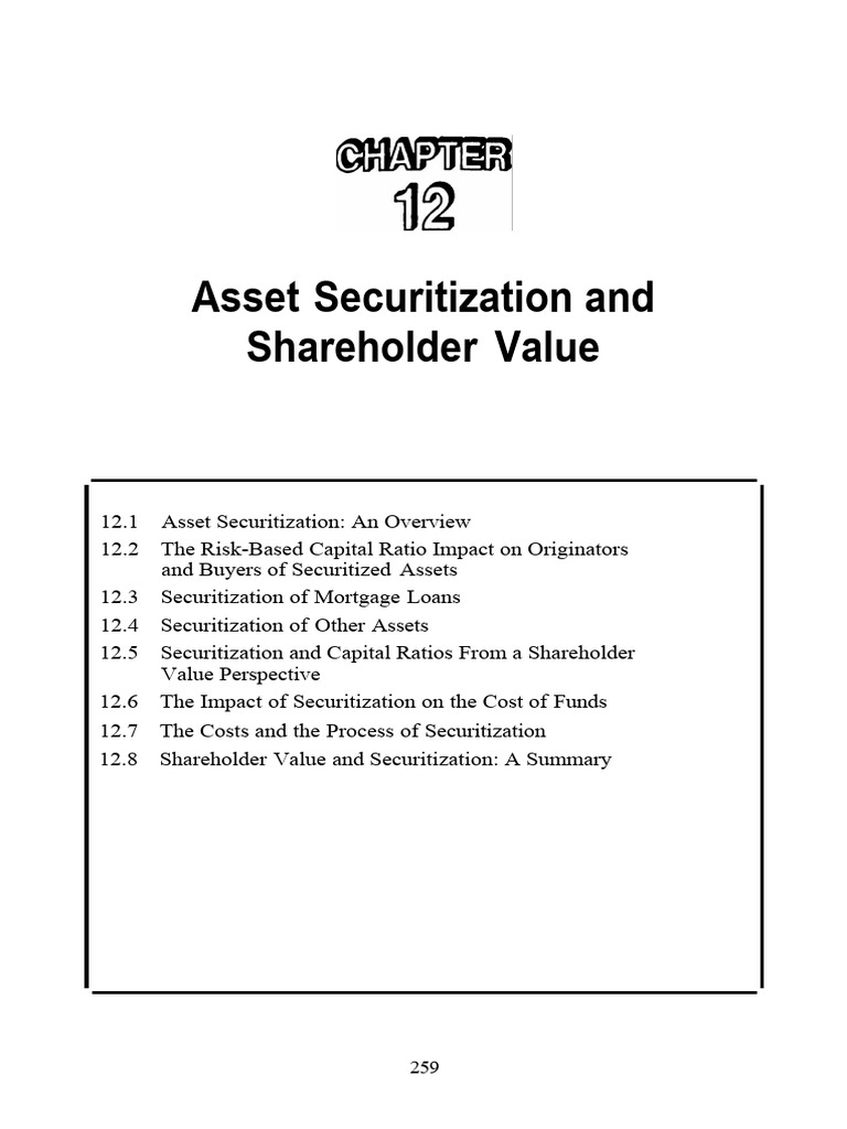 Capitulo 12 | PDF | Securitization | Mortgage Loan