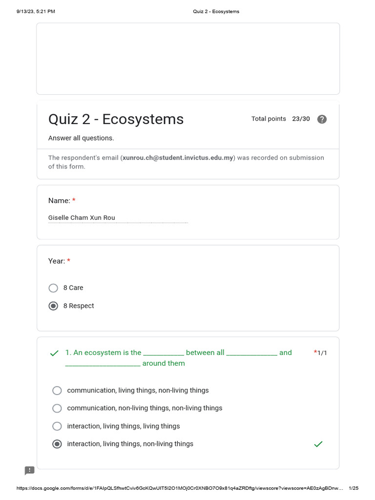 Quiz 2 - Ecosystems | PDF | Desert | Plants