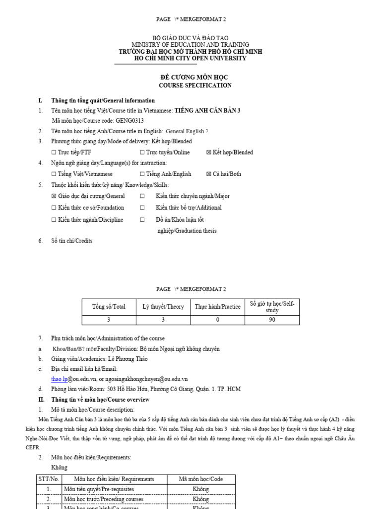 Geng0313 - ĐCMH Tacb 3 - 2023 | PDF