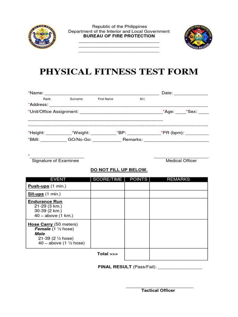 PFT Form | PDF