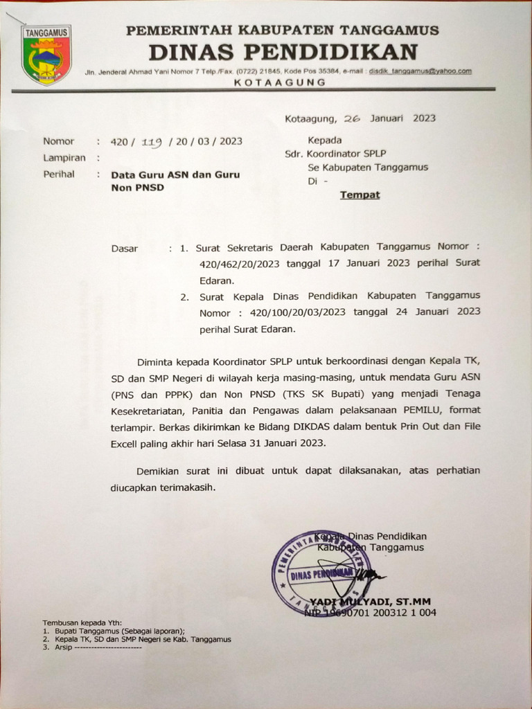 Data Asn DN Non PNSD | PDF