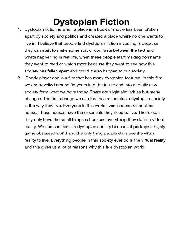 Understanding Dystopian Fiction | PDF