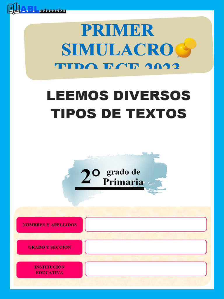 Primer Simulacro Tipo Ece . Comu 2do | PDF
