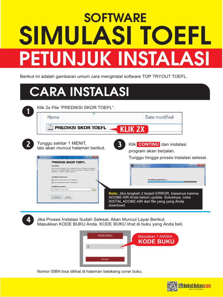PETUNJUK INSTALASI TOEFL - 512 Hal | PDF