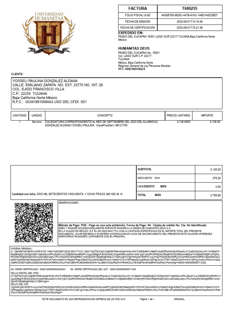 Factura T680255: Expedido en | PDF