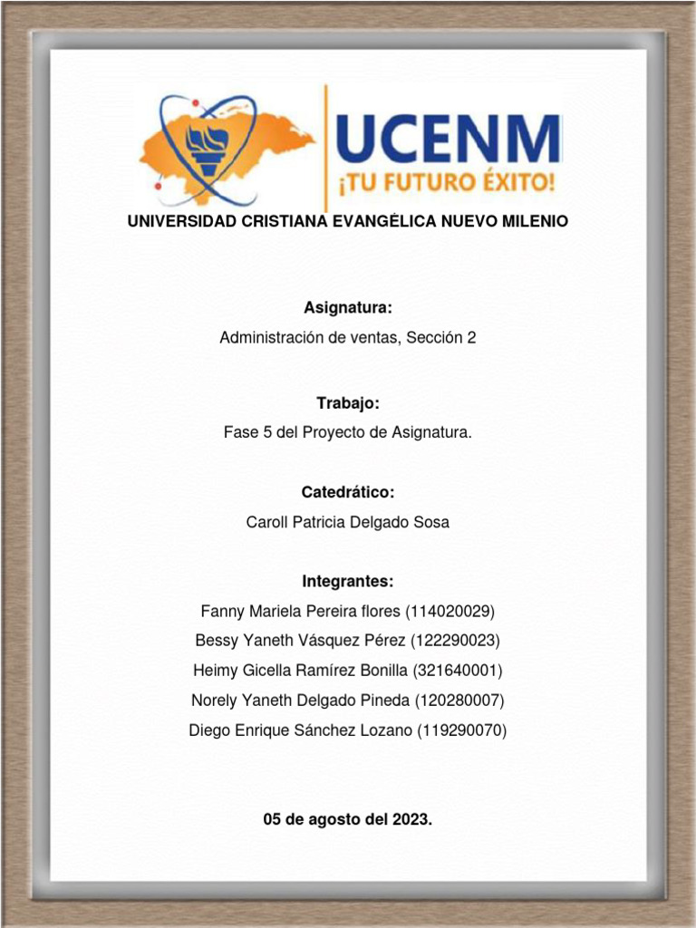 Fase 5 del Proyecto de Asignatura | PDF | Marketing | Business