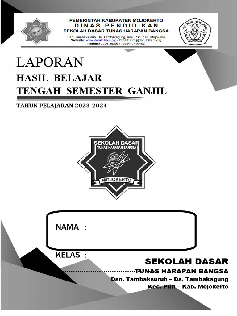 Kelas 4-5 Semua Mapel - Format Rapor Sisipan 2023-2024 K13 Ukuran A4 ...