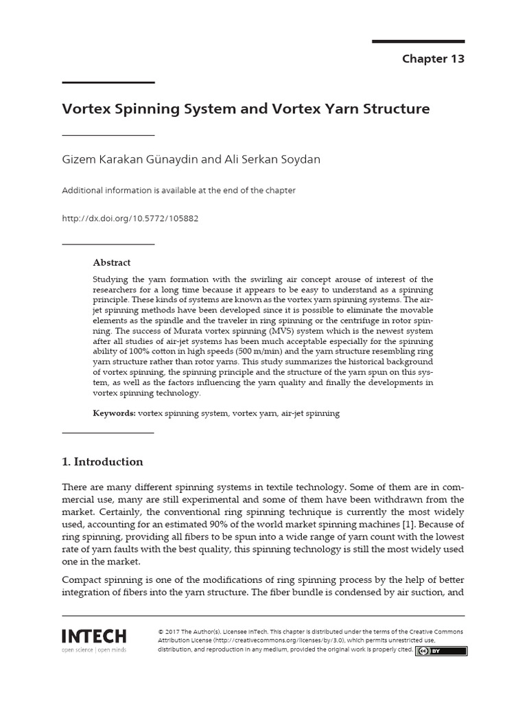 Vortex Yarn: Targeting Textile Experts | PDF | Spinning (Textiles) | Yarn