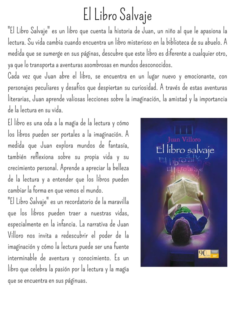 El poder de la lectura en El Libro Salvaje | PDF